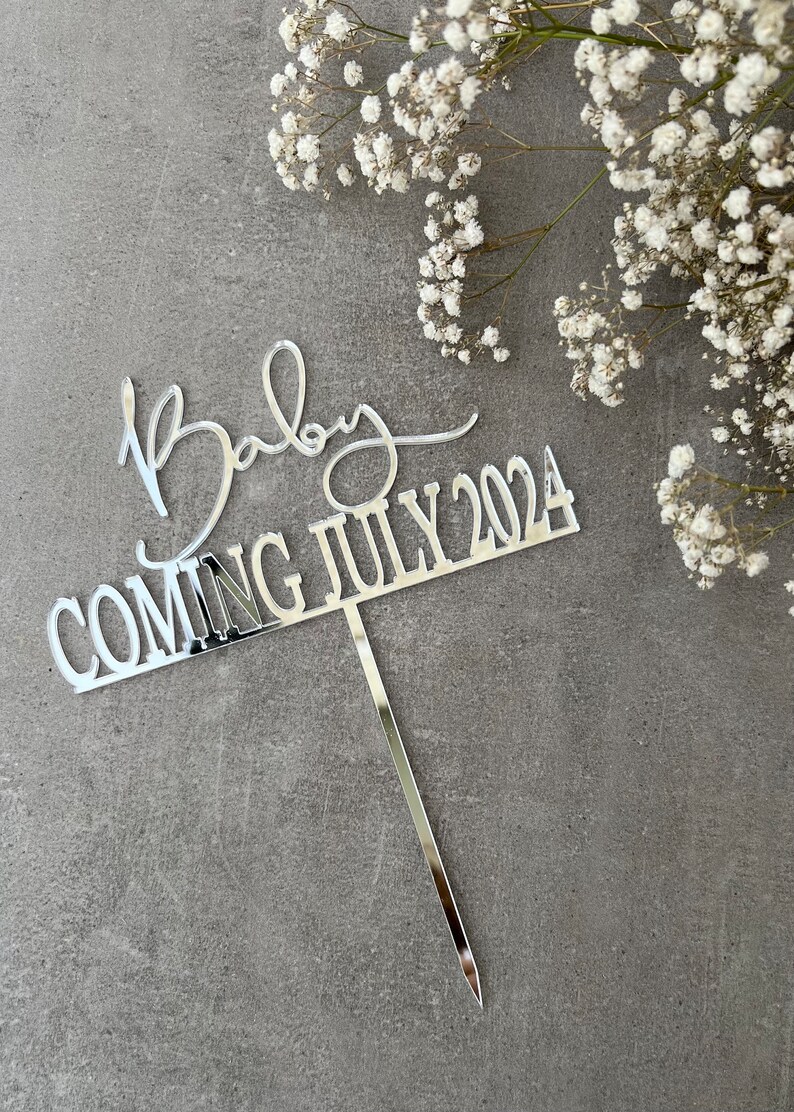 Baby Shower Cake Topper Baby Coming Toppercake Topper Cake Decor ...