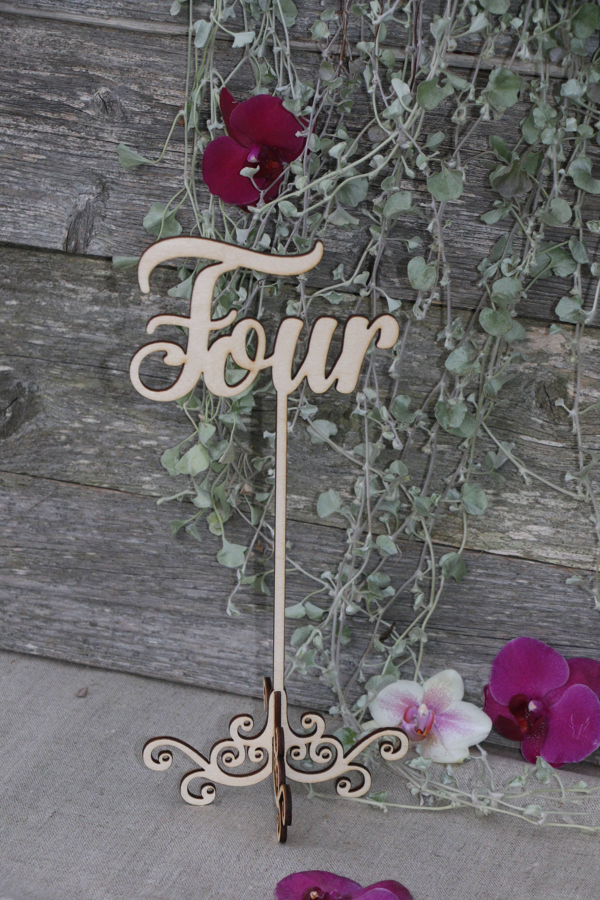 Set of Free Standing Wedding Table Numbers 1-30/wooden Table Numbers ...