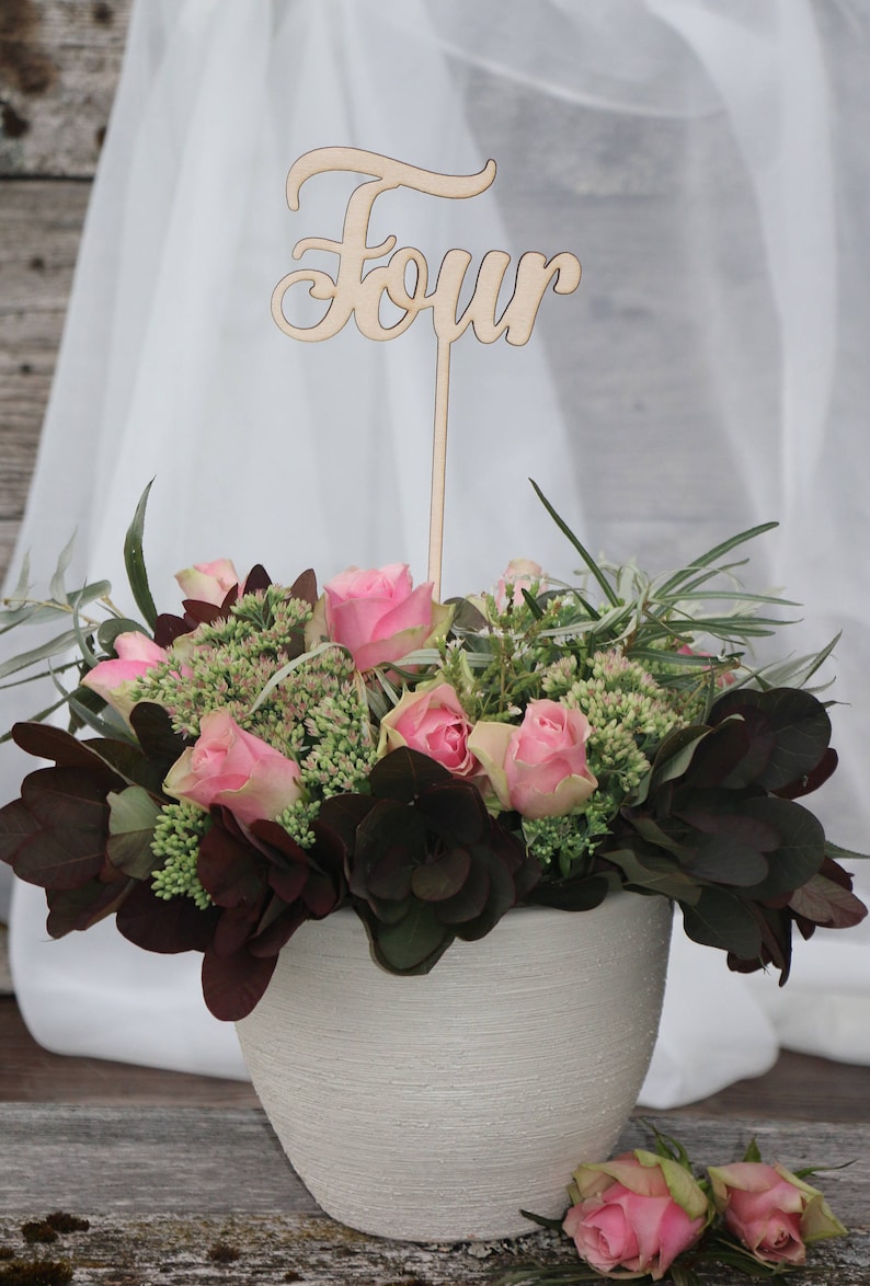 Wooden Table numbers Custom wedding table number text table | Etsy