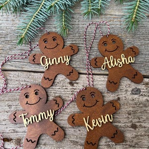 Personalized Gingerbread Man Place Card: 3D Christmas Table Decor - Etsy