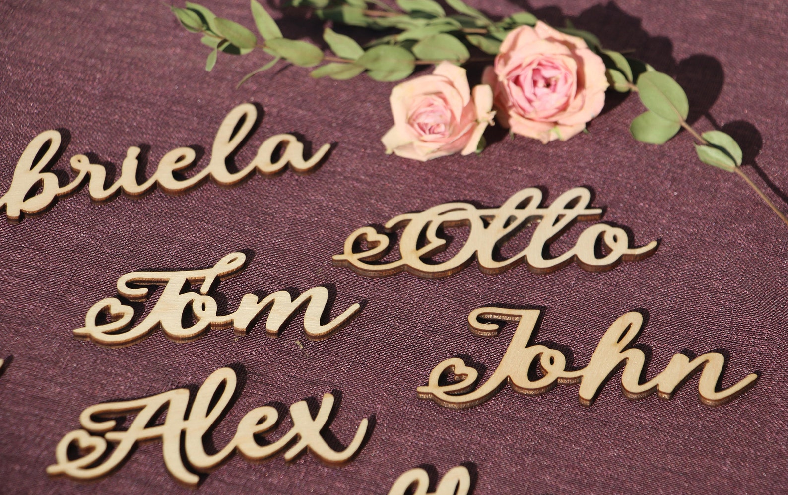 Custom Laser Cut Name Sign/place Setting Sign/dinner Party - Etsy
