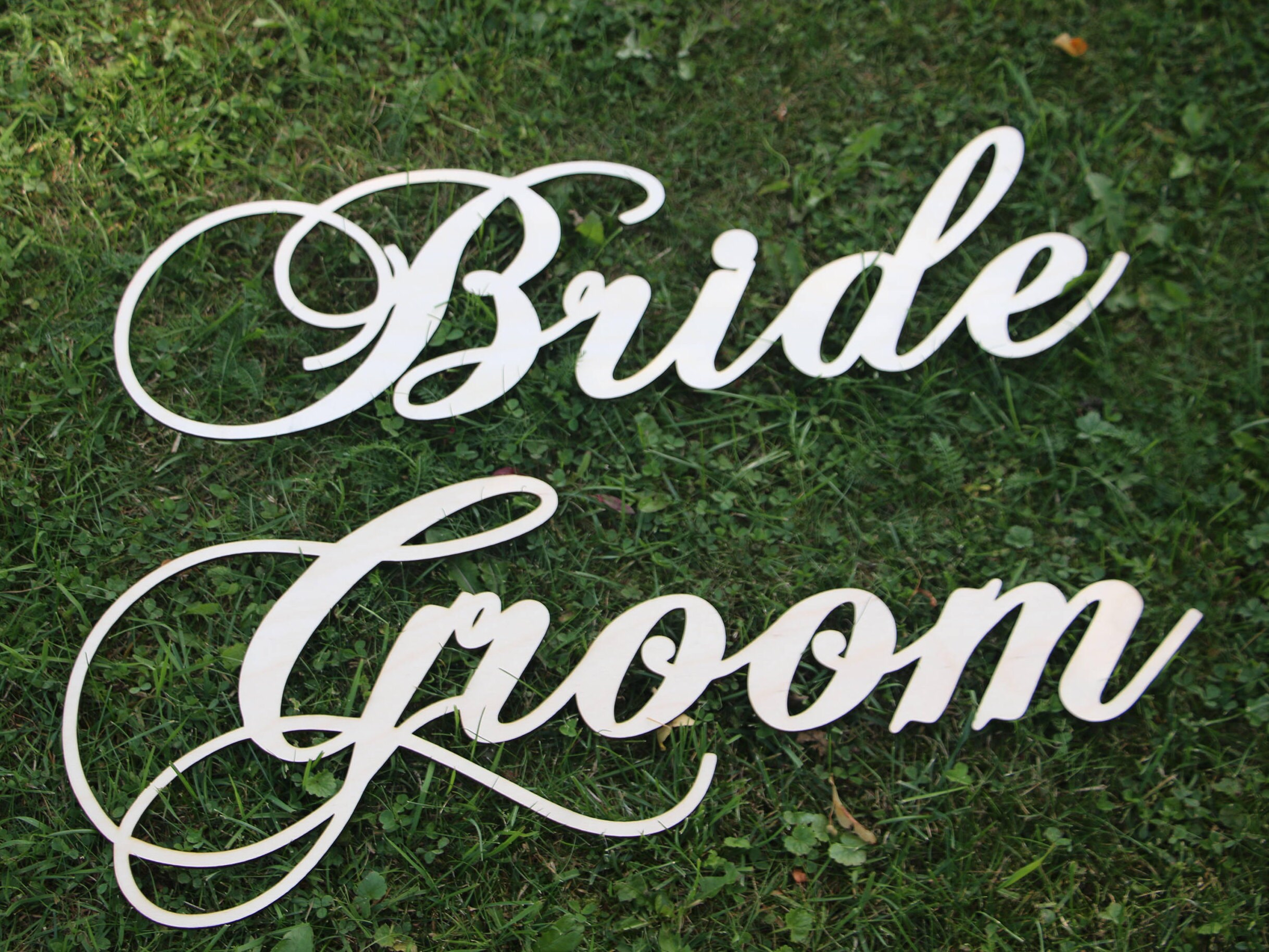 Bride and Groom Signs/laser Cut Big Wedding Photo Signs/wood | Etsy