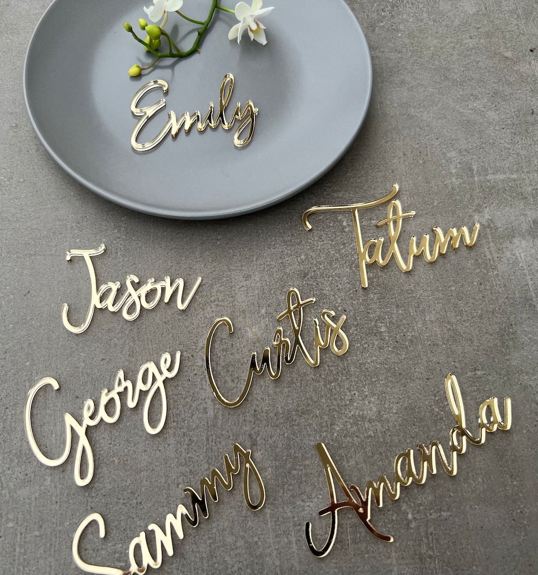 Laser Cut Wood Names Custom Laser Cut Name Signs Wedding Place Cards ...