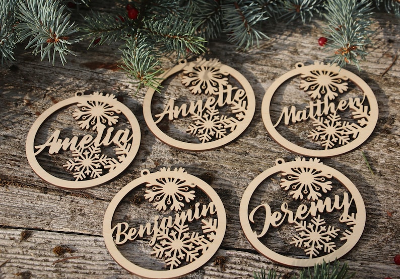 Christmas Tree Baubles,christmas Tree Decors,custom Xmas Baubles,wooden ...