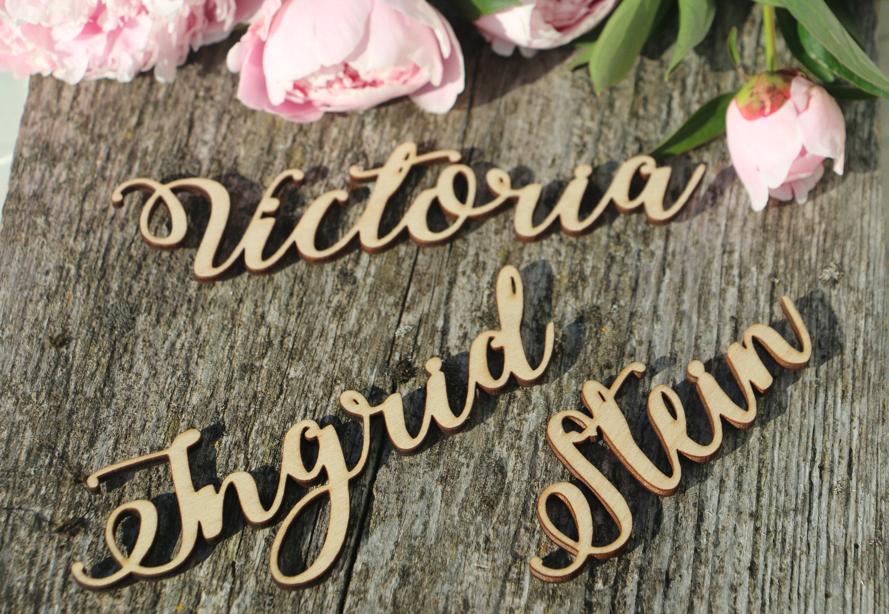 Laser Cut Wood Names Custom Laser Cut Name Signs Wedding Place - Etsy
