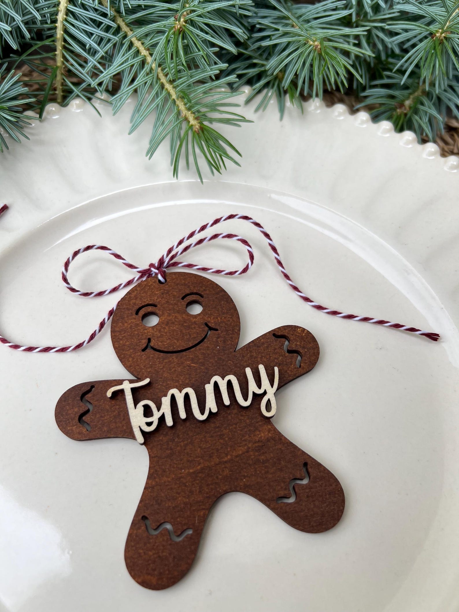 Personalized Gingerbread Man Place Card: 3D Christmas Table Decor - Etsy