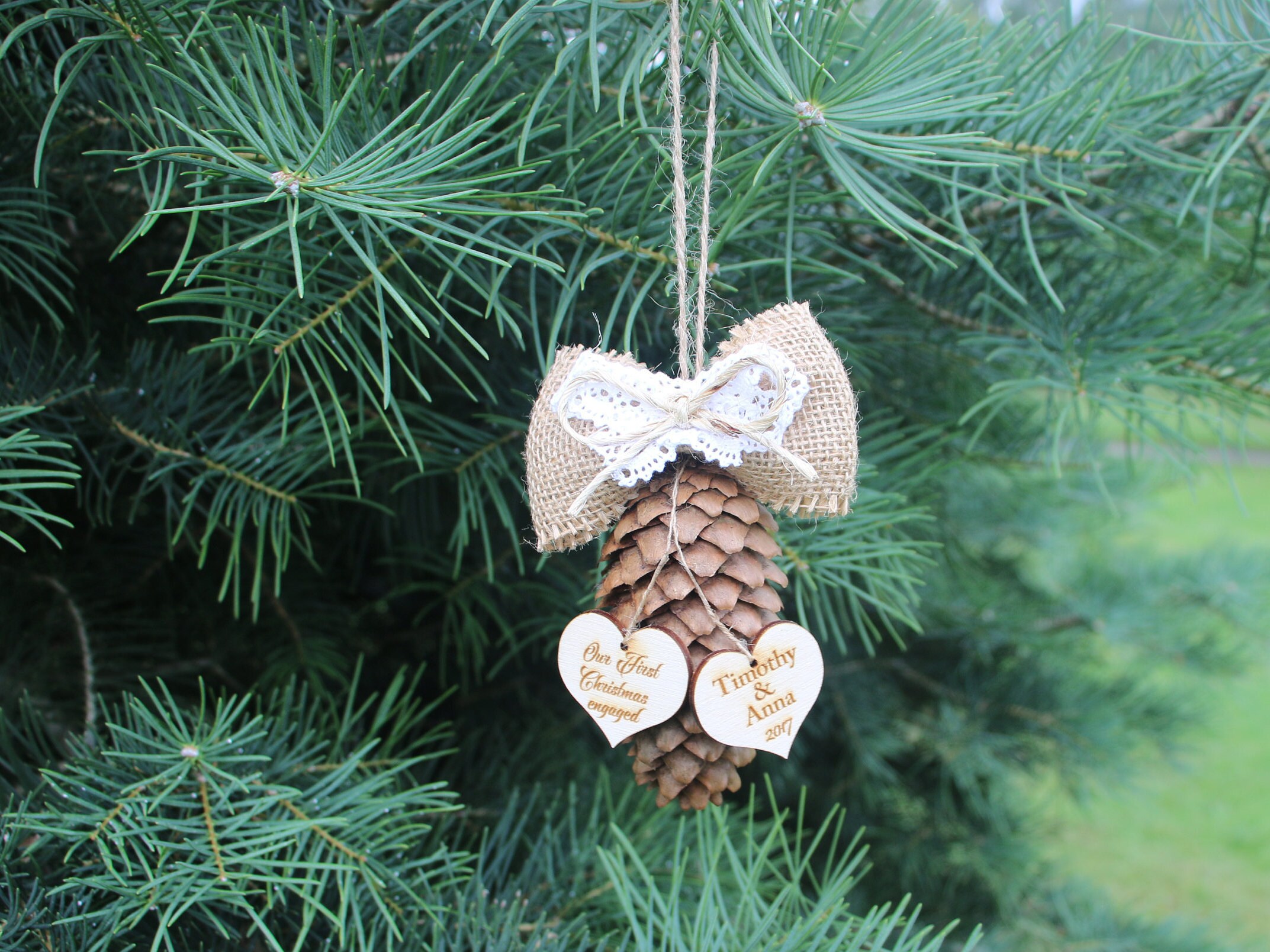 Custom engagement gifts/Engagement pine cone gift/Custom | Etsy