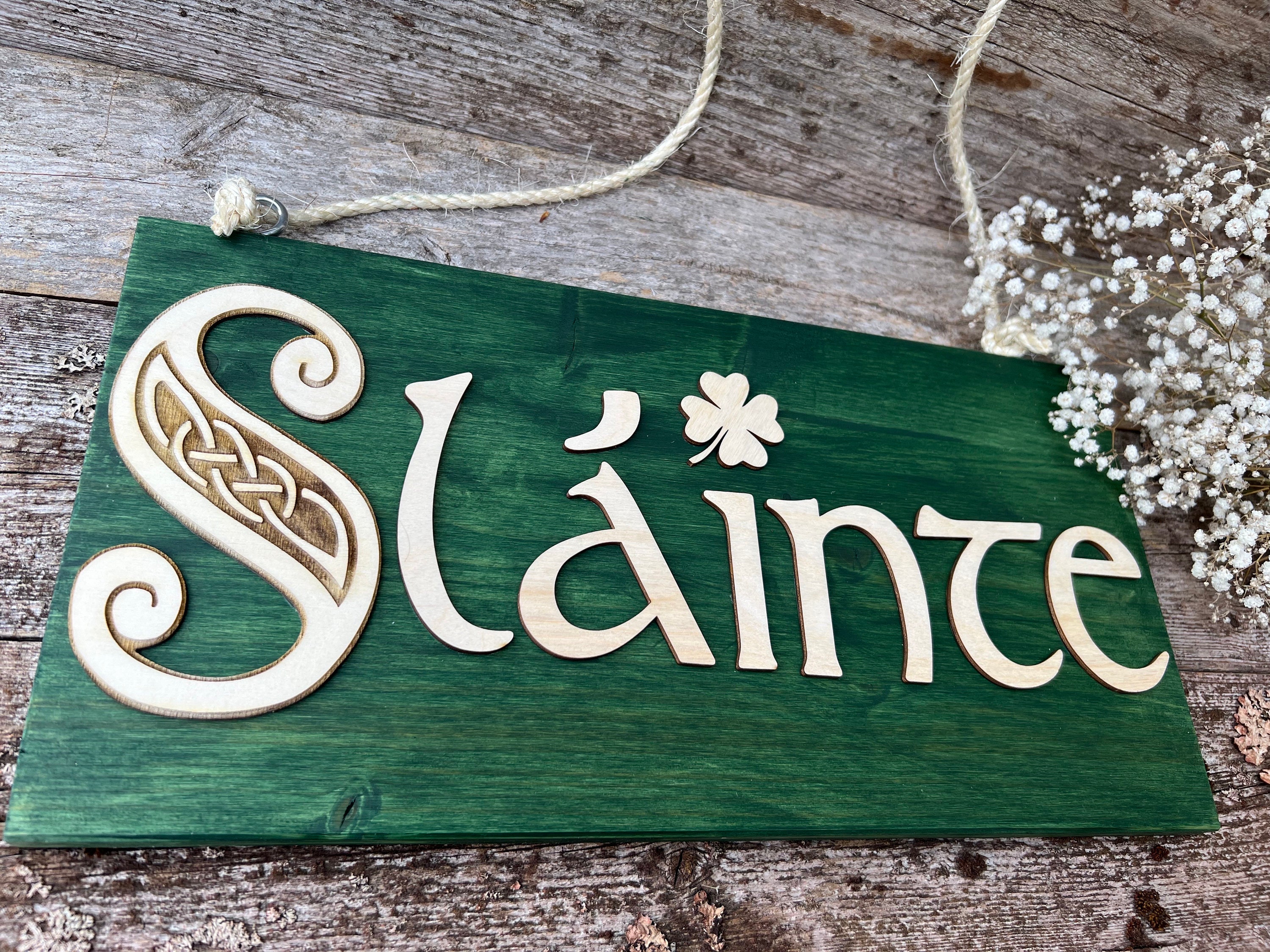 Slainte Sign: Irish Cheers Celtic Bar Decor - Etsy