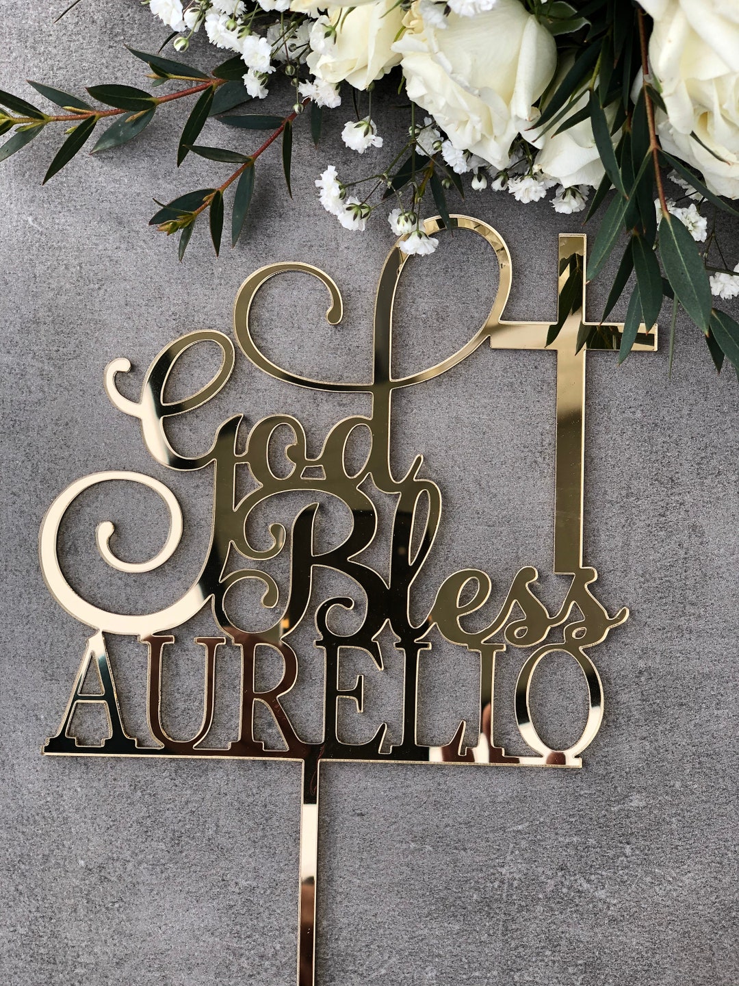 God Bless Cake Topper Cake Topper Cake Decoration Personalised Cake ...