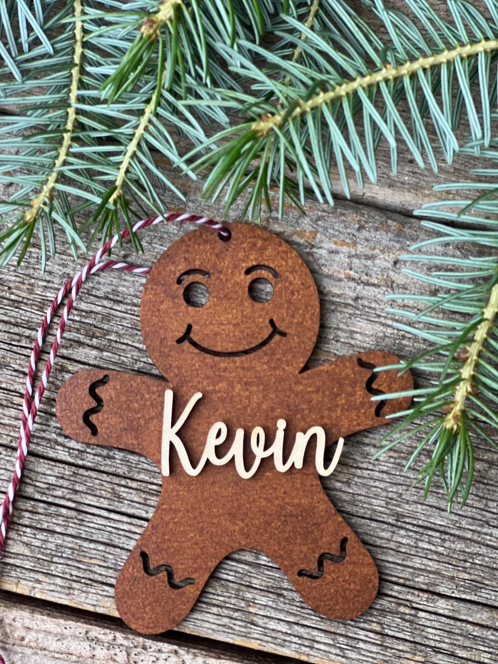 Personalized Gingerbread Man Place Card: 3D Christmas Table Decor - Etsy
