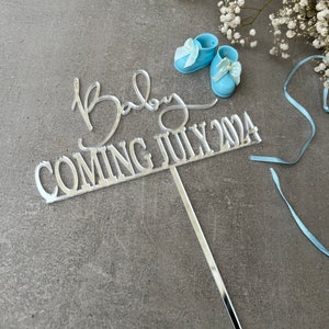 Baby Shower Cake Topper Baby Coming Toppercake Topper Cake Decor ...