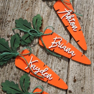 Carrot Tags Easter Basket Tag Carrot Personalized Easter Name Tags ...
