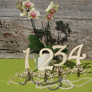 Free Standing Wedding Table Numbers /wooden Table Numbers Names/free ...