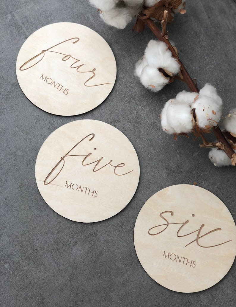 Baby Milestone Cards Wooden Milestone Signs Monthly Photos | Etsy