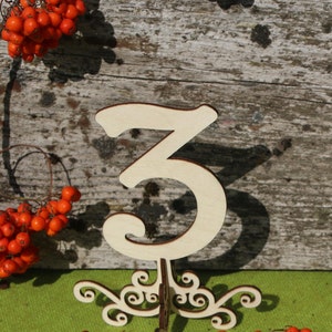Free Standing Wedding Table Numbers /wooden Table Numbers Names/free ...