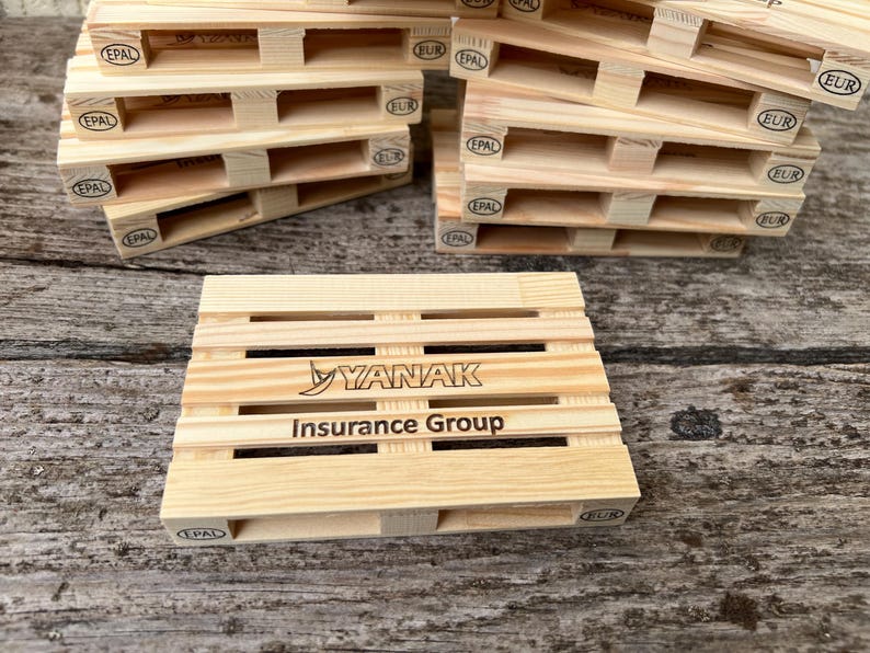 Engraved Wood Mini Pallet Coaster: Personalized Wedding Place Card - Etsy