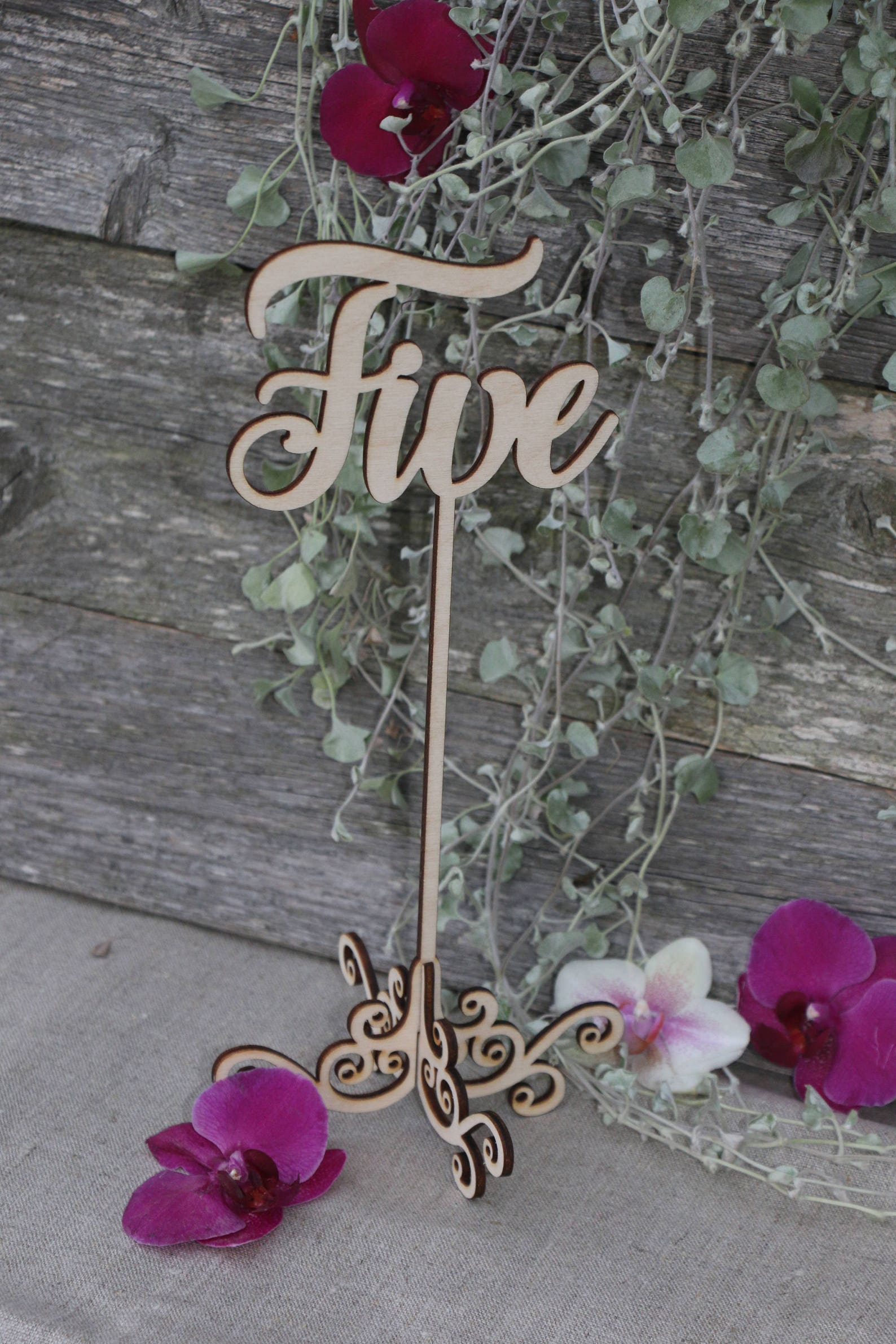 Set of Free Standing Wedding Table Numbers 1-30/wooden Table Numbers ...