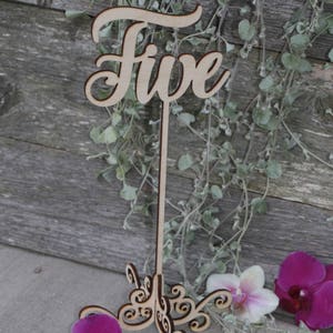 Set of Free Standing Wedding Table Numbers 1-30/wooden Table Numbers ...