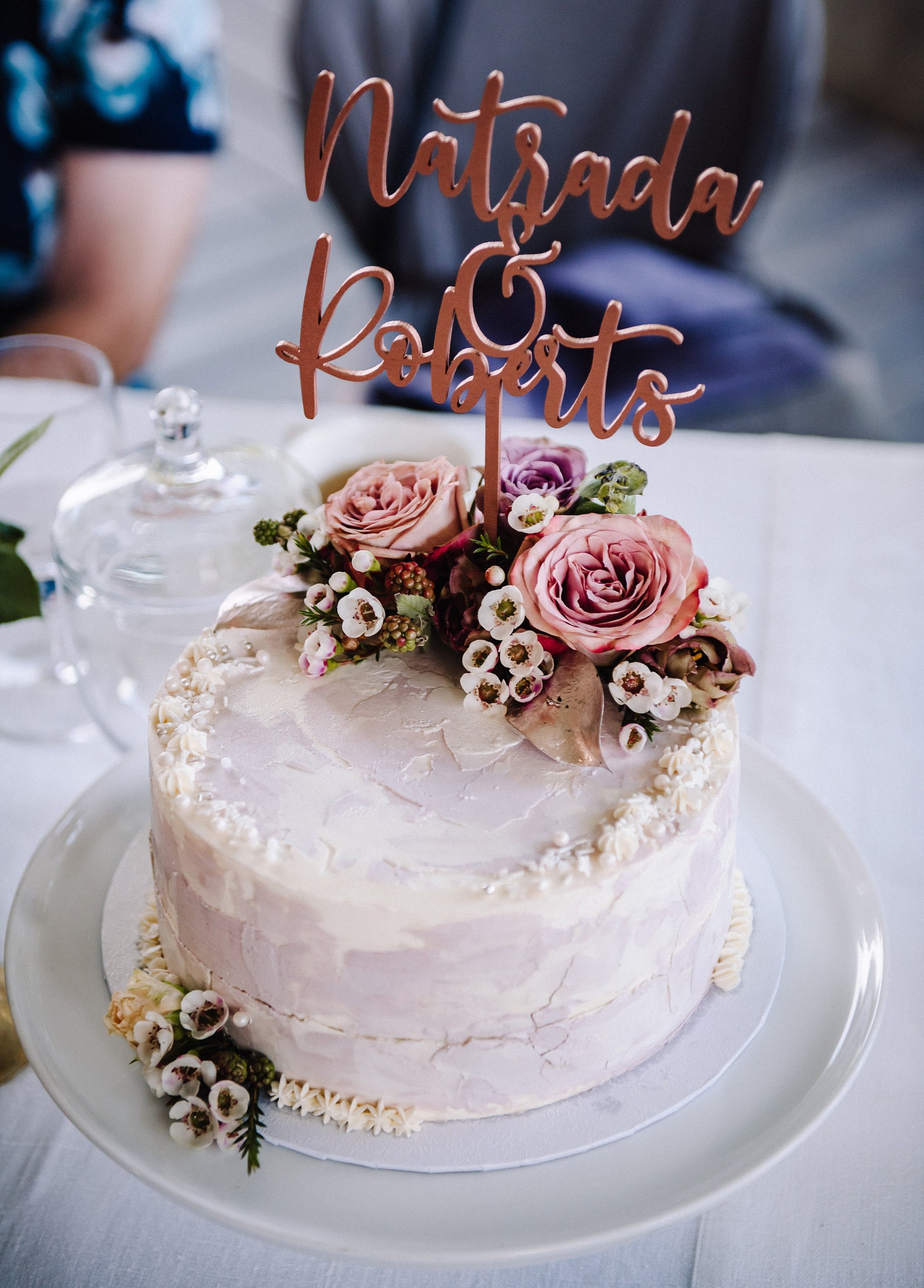 Laser Cut Rose Gold Wedding Cake Topper/custom Wedding Cake | Etsy