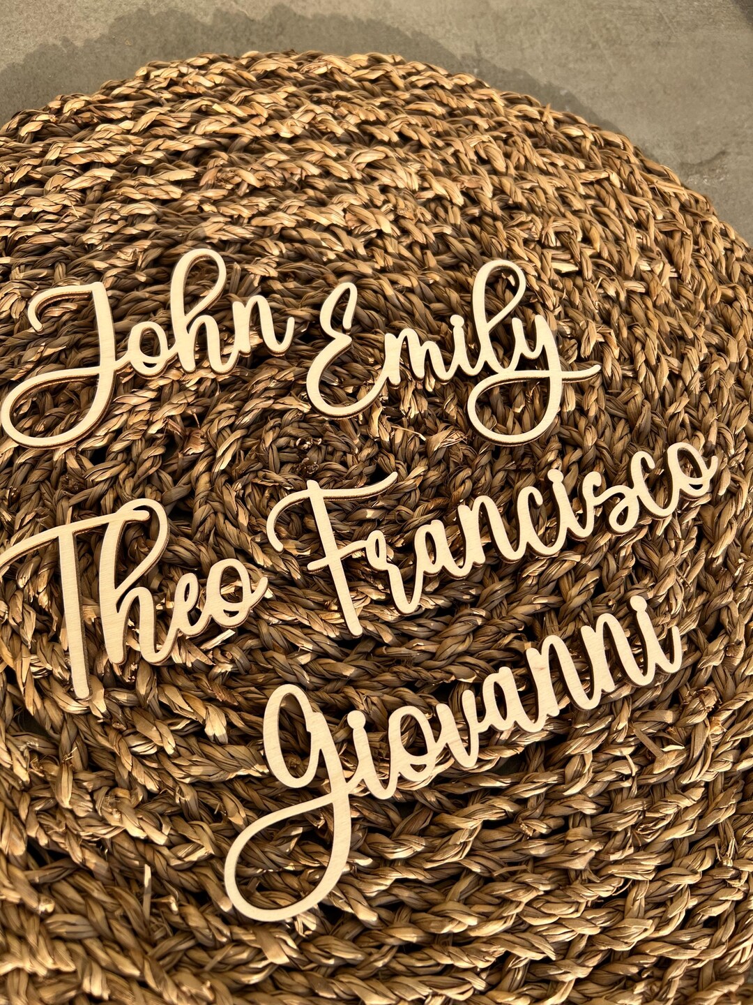 Laser Cut Wood Name Place Cards: Custom Wedding Decor - Etsy