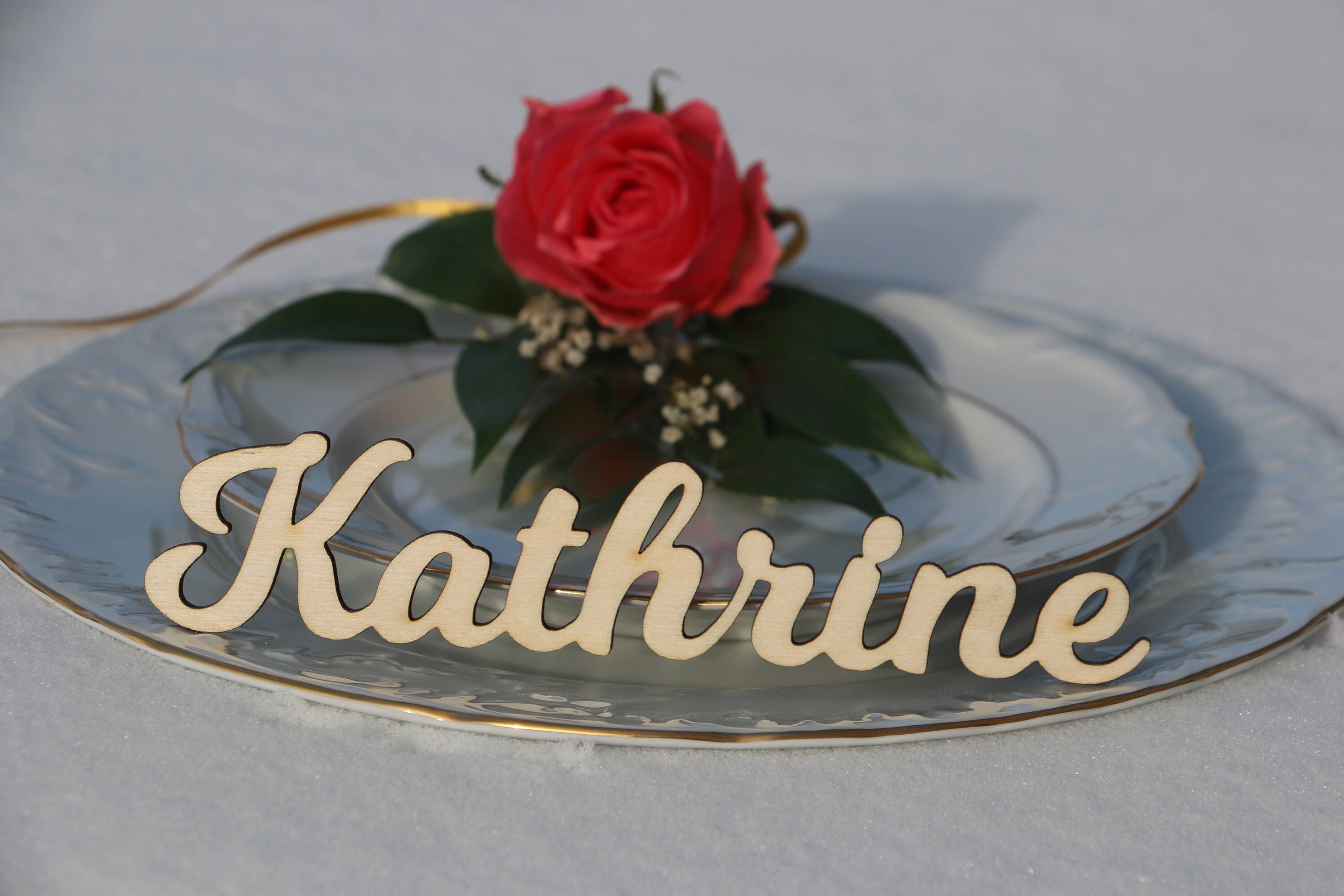 Rose Gold Name Place Signs/place Setting Signs Rose - Etsy