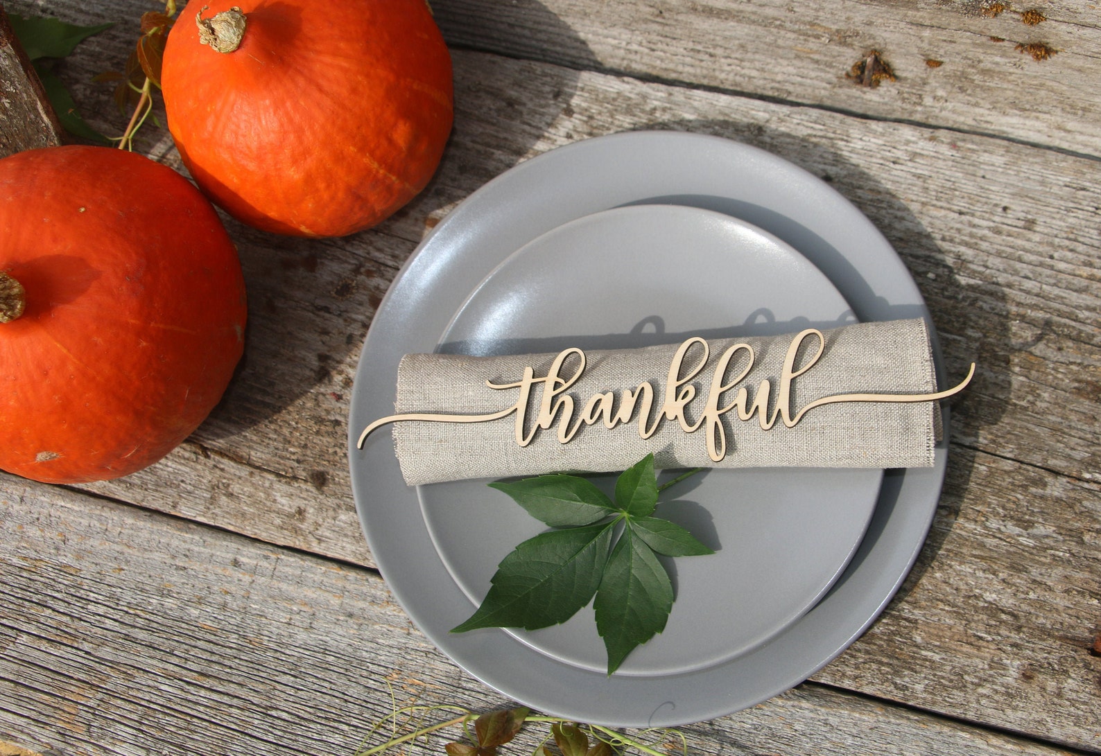 Thankful Place Card CUSTOM Thanksgiving Place Card - Etsy