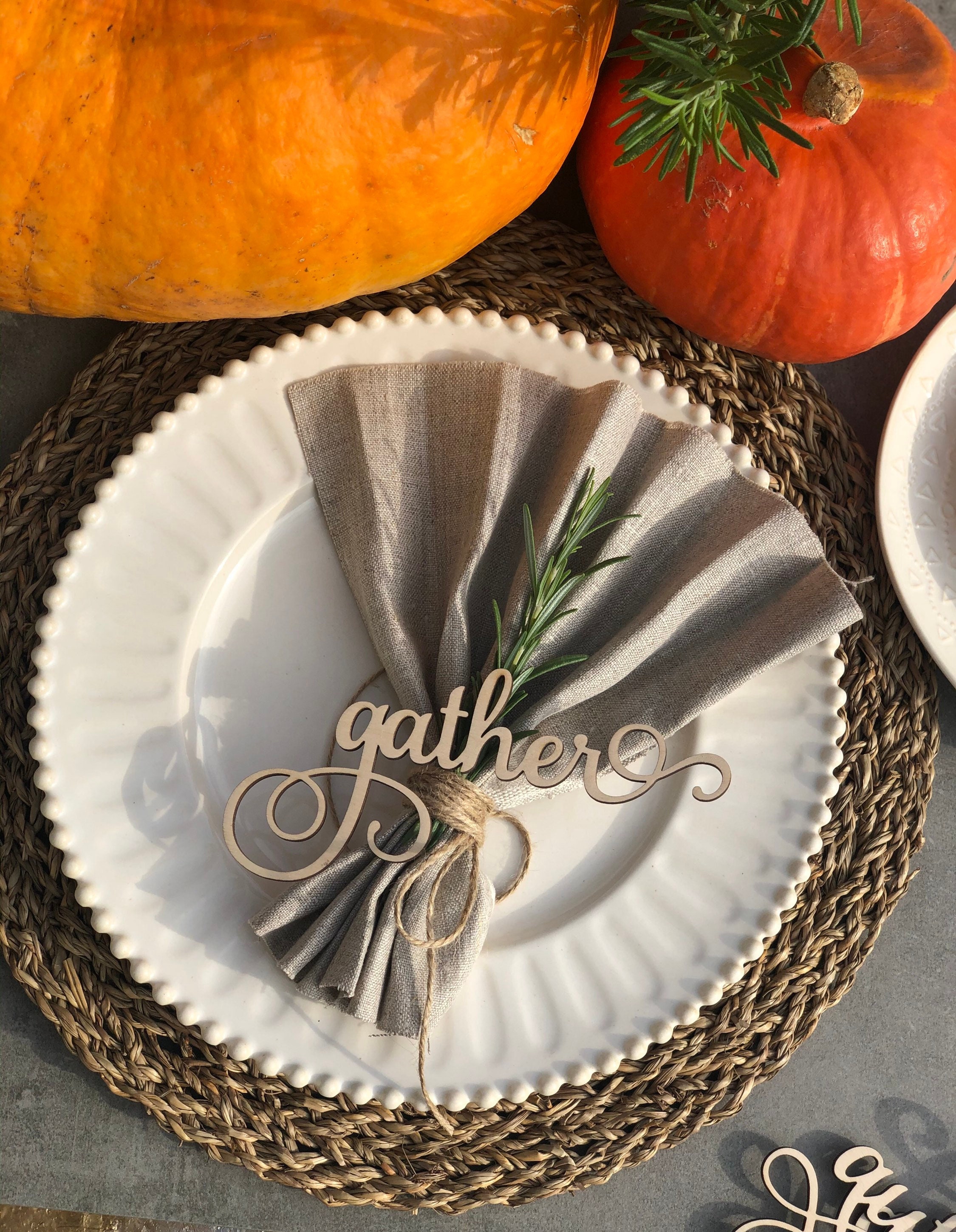 Custom Laser Cut Thanksgiving Place Cards: Acrylic or Birch - Etsy