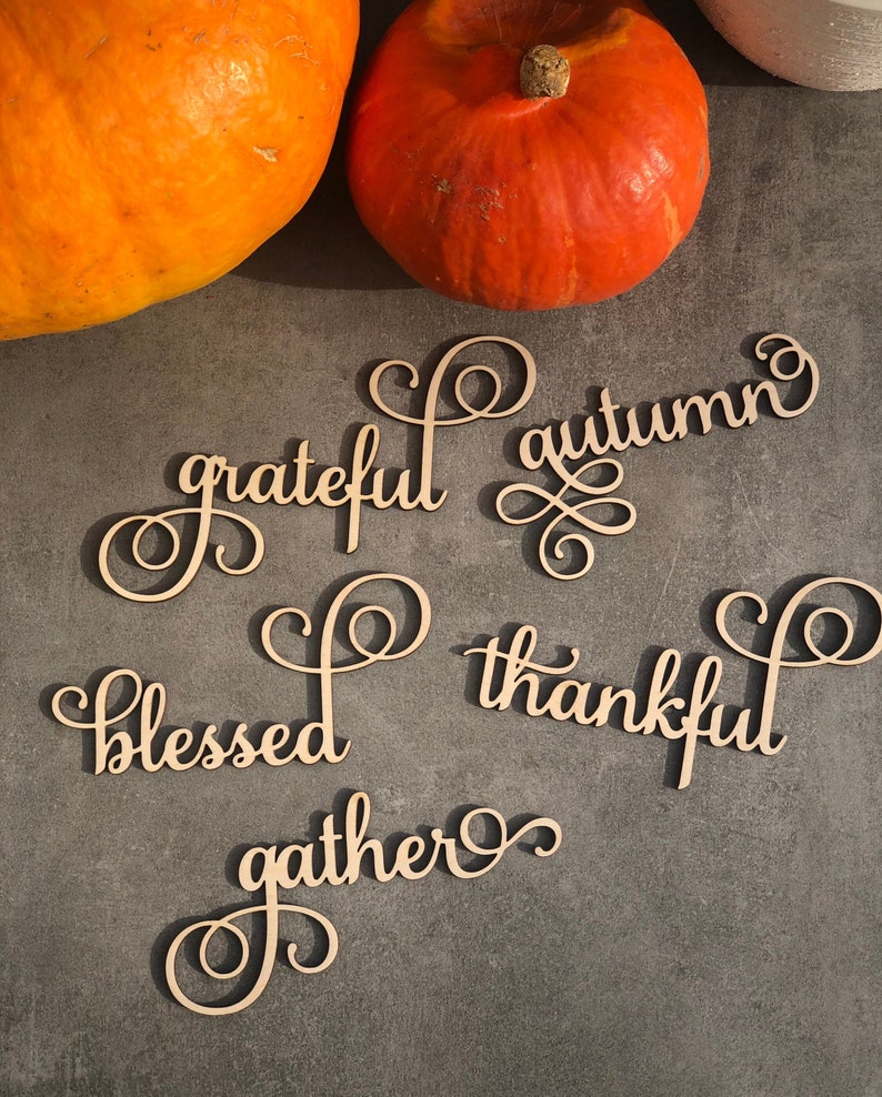 Custom Laser Cut Thanksgiving Place Cards: Acrylic or Birch - Etsy