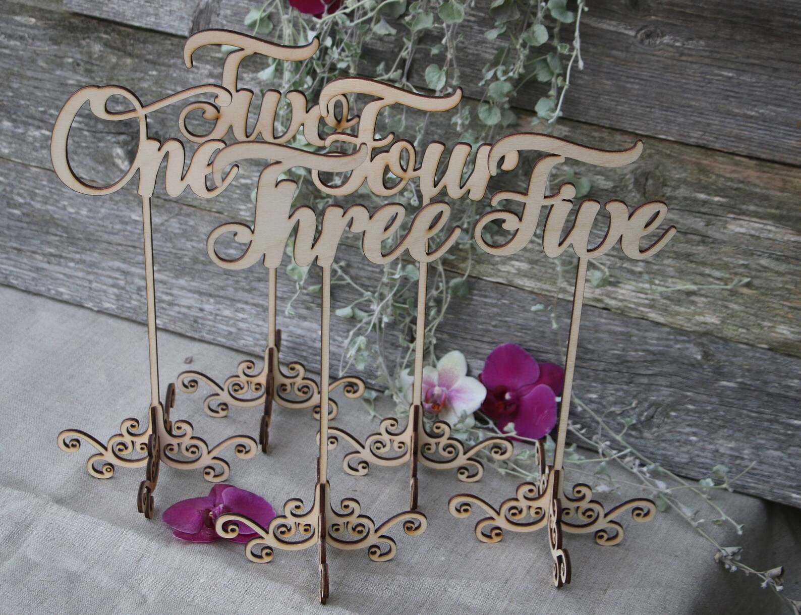 Set of Free Standing Wedding Table Numbers 1-30/wooden Table Numbers ...