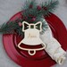 Custom Laser Cut Wood Bell Gift Tag/christmas Bell Gift Tag Name/bell ...