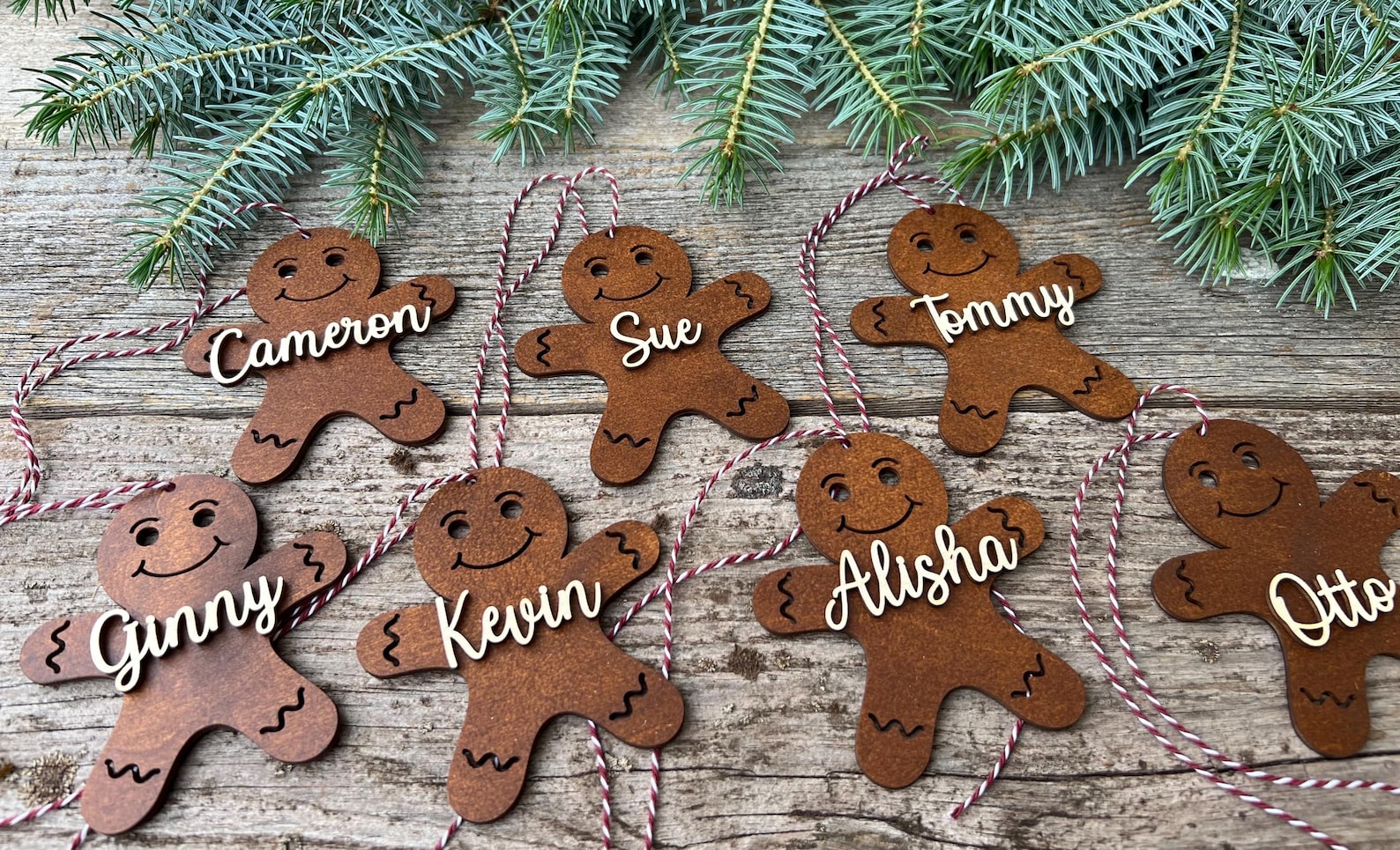Personalized Gingerbread Man Place Card: 3D Christmas Table Decor - Etsy