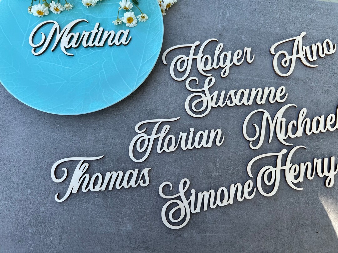 Laser Cut Custom Wedding Place Name/custom Wooden Wedding Signs/wooden ...