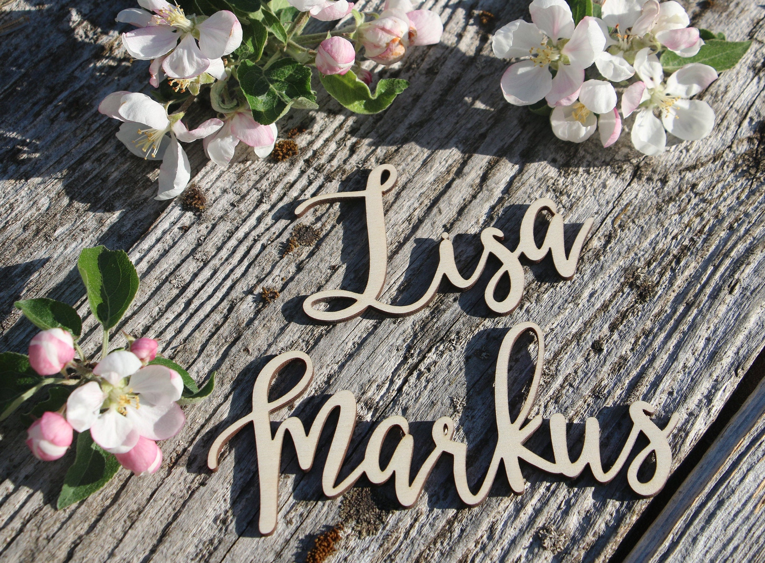 Laser Cut Wood Names Custom Laser Cut Name Signs Wedding Place | Etsy