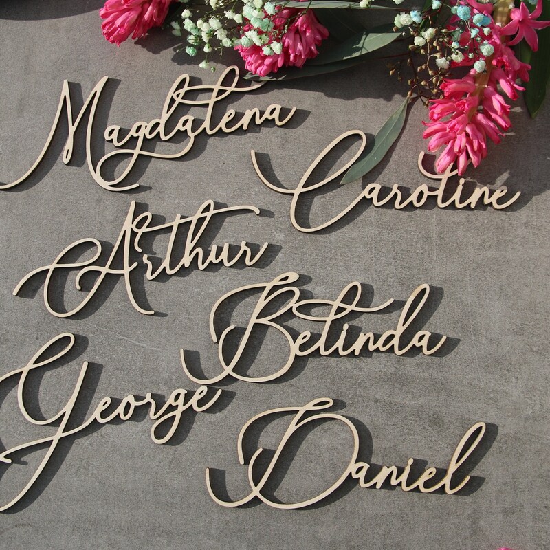 Wood Name Place Setting - Etsy