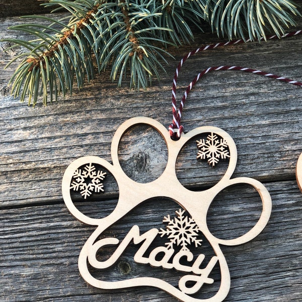 Paw Print Ornament - Etsy
