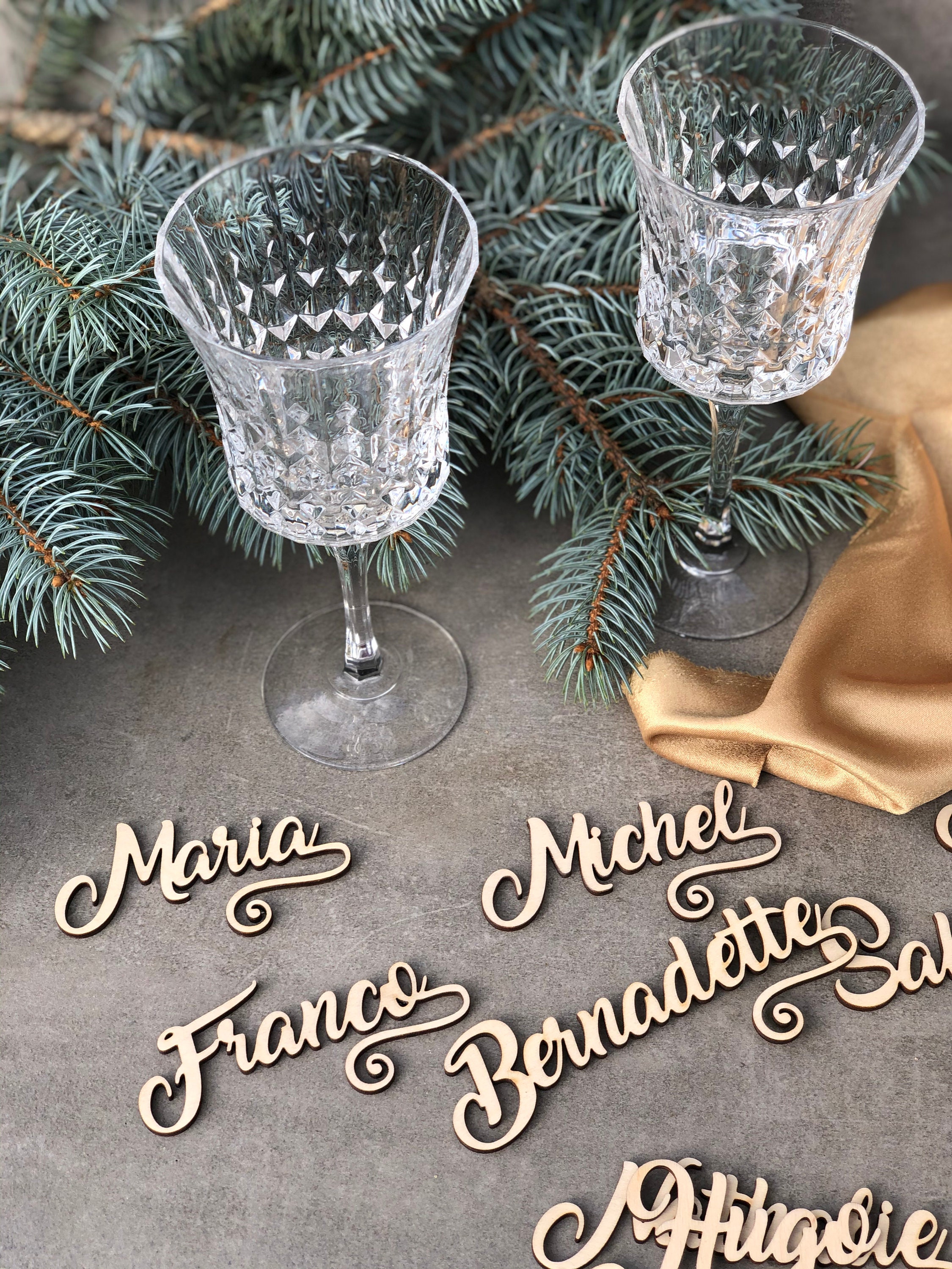 Laser Cut Names With a Decor Personalized Glass Decor Custom - Etsy