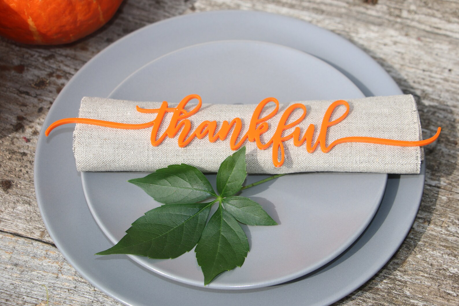 Thankful Place Card CUSTOM Thanksgiving Place Card Thanksgiving Table ...