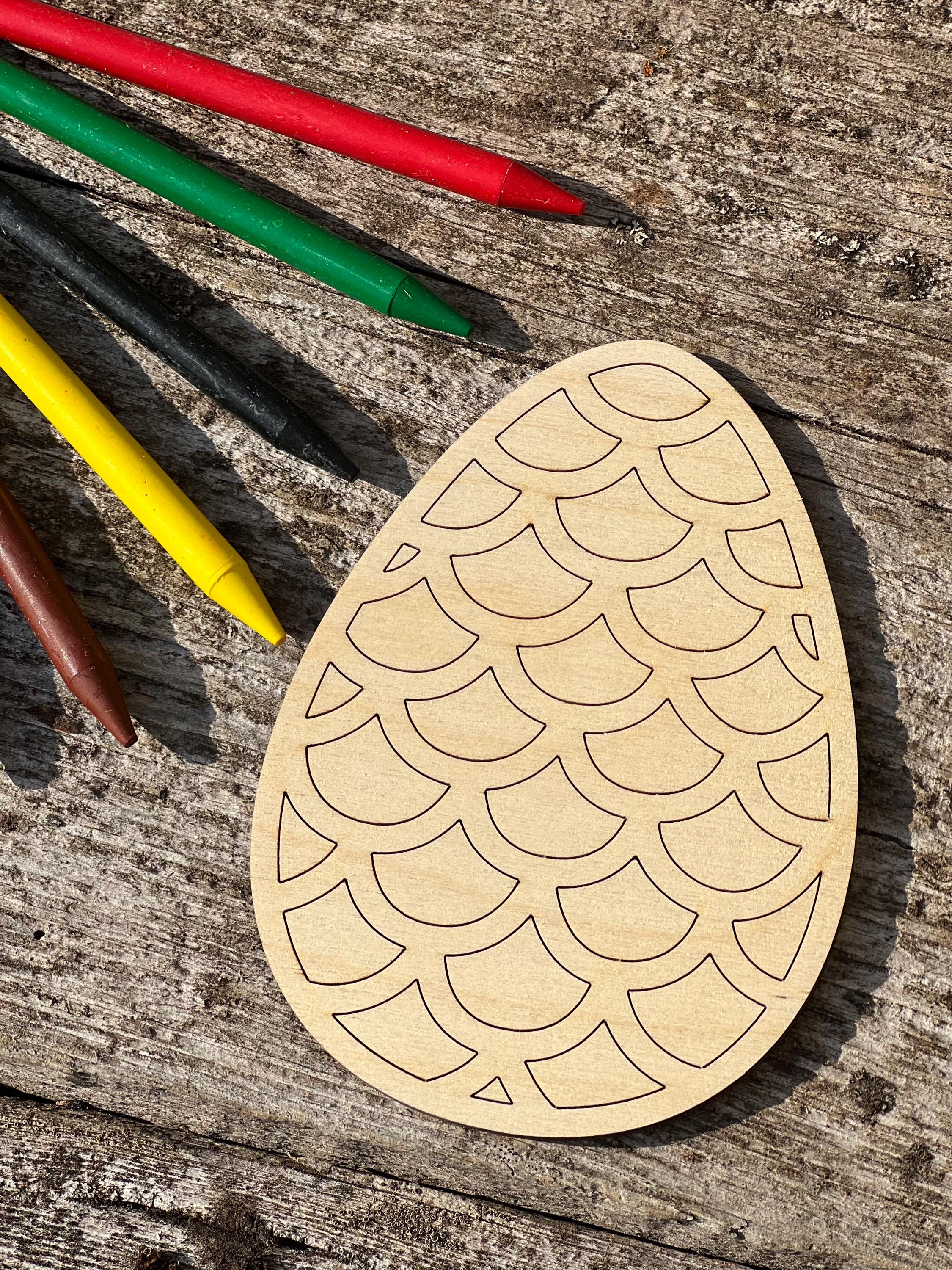 Personalized Easter Egg Coloring Kit: Wood Decor Set for Kids - Etsy