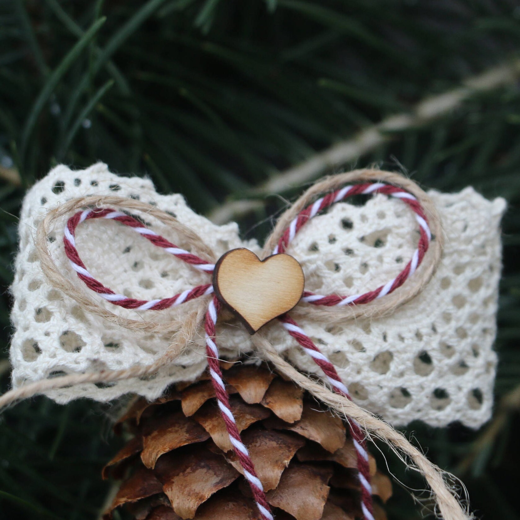 Couple Pine Cone Decor/couple Custom First Christmas Ornament/our First ...