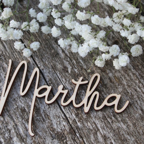 Laser Cut Wood Names Custom Laser Cut Name Signs Wedding Place - Etsy