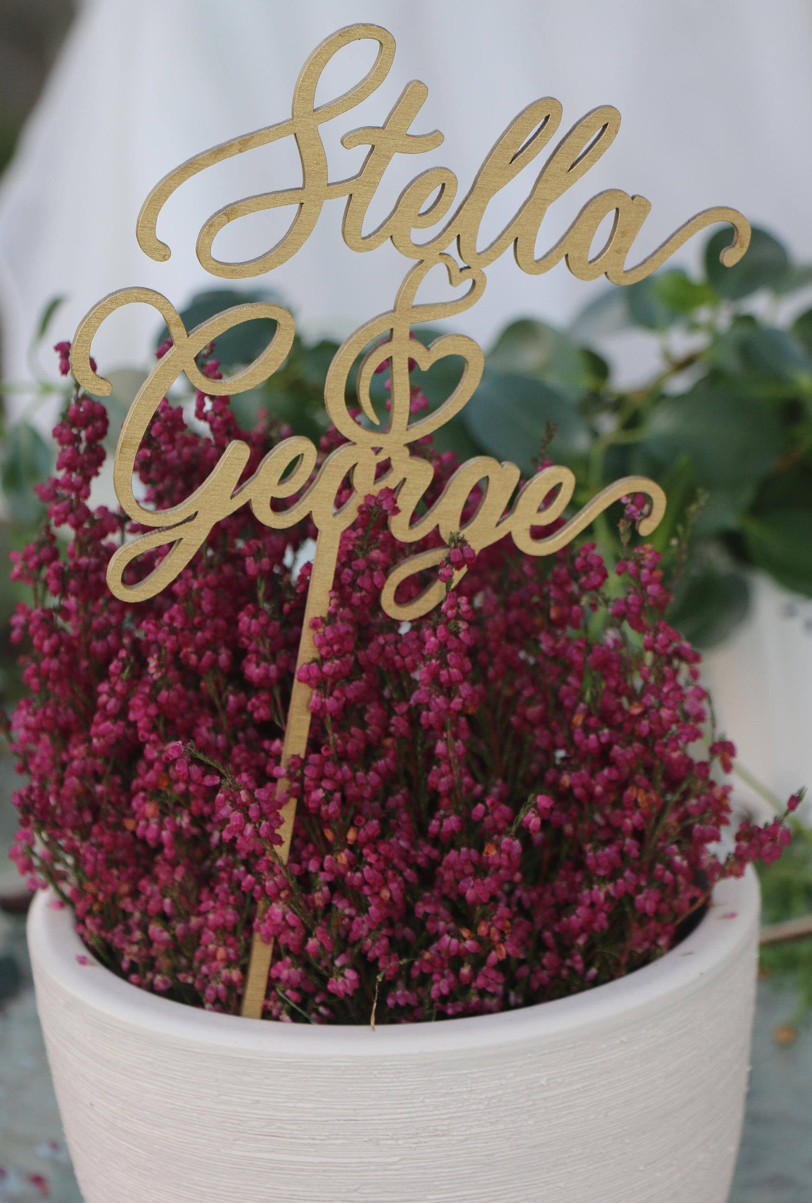 Laser Cut Gold Wedding Cake Topper/personalized Wedding Cake Topper ...