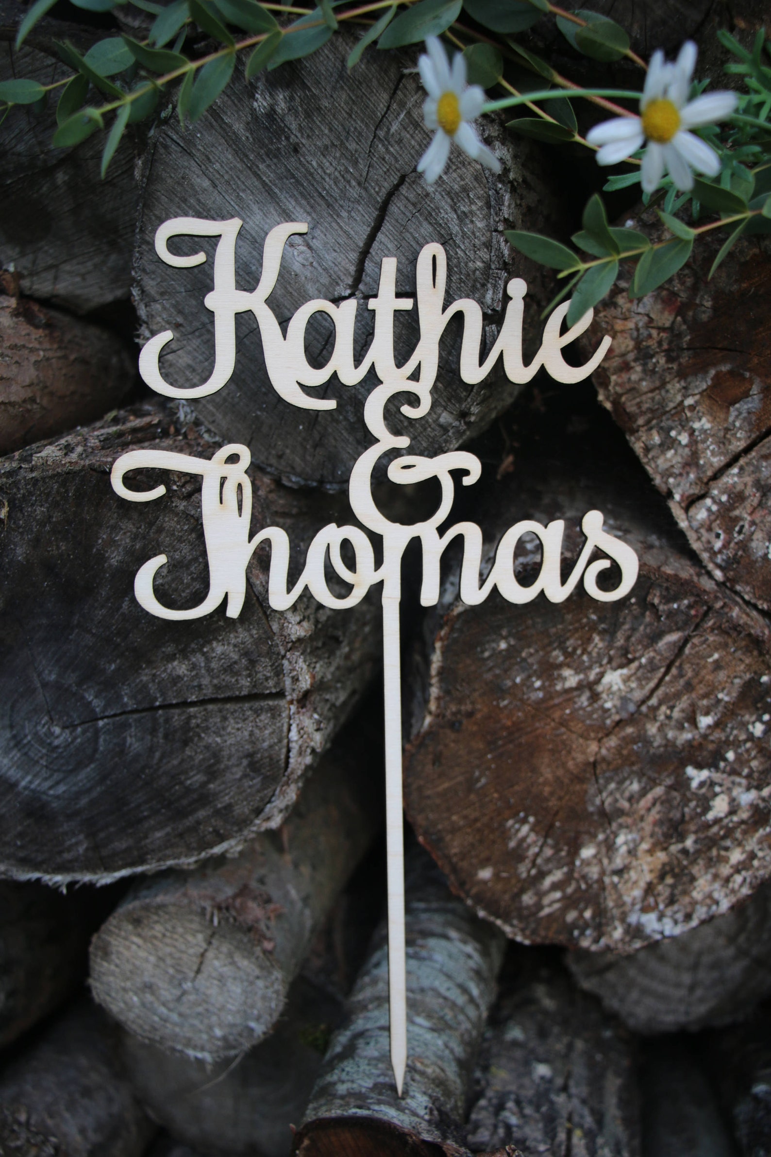 Laser Cut Wood Wedding Cake Topper/personalized Wedding Cake Topper ...