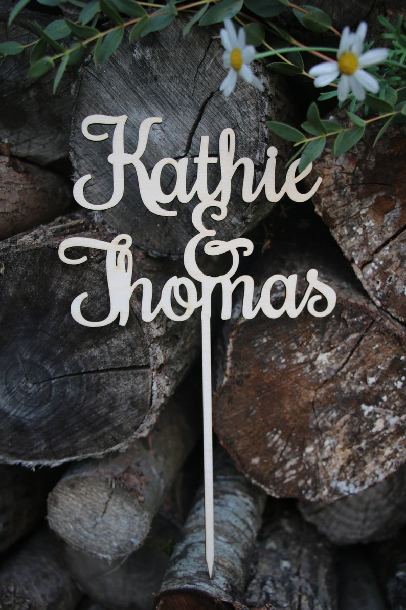 Laser Cut Wood Wedding Cake Topper/personalized Wedding Cake | Etsy