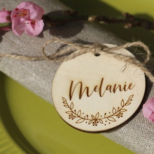 Custom Engraved Round Tags,personalized Wooden Tags,wood Heart,heart ...