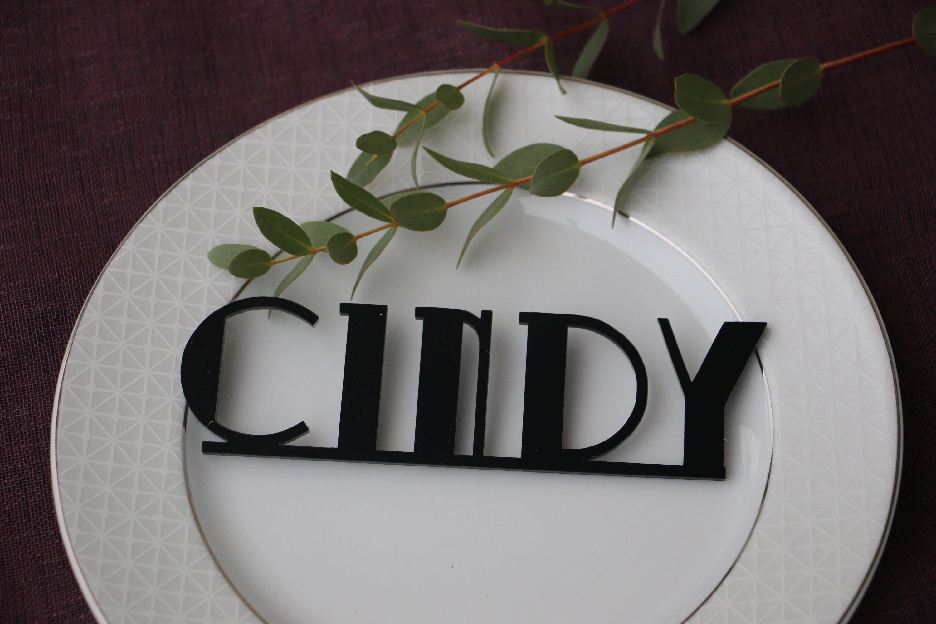 Custom Laser Cut Name Signs/art Deco Style Signs/dinner Party - Etsy