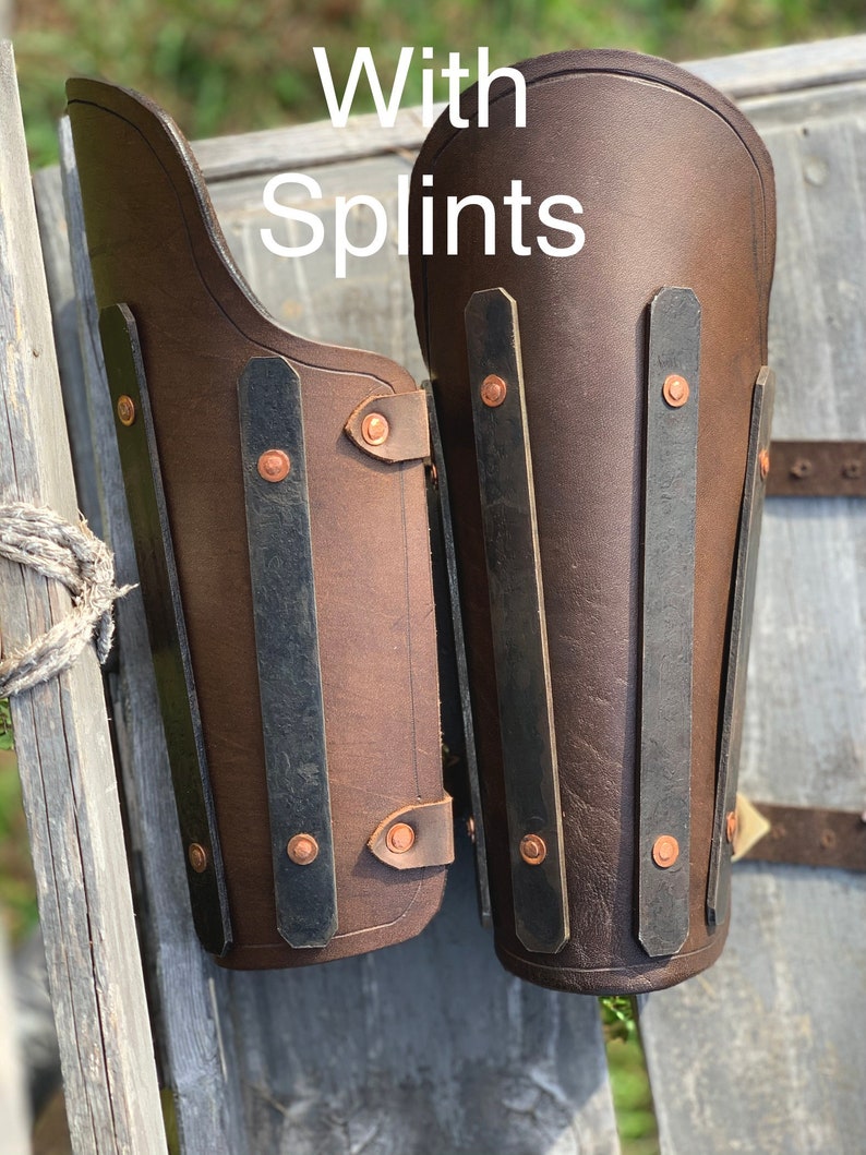 Medieval Leather Battle Bracers forearm Armor Pair | Etsy