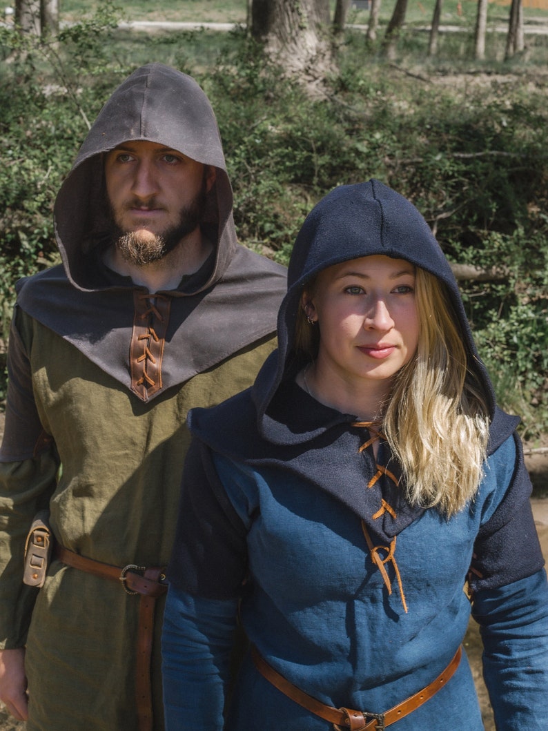 Hunter's Set Medieval Ranger Hood With Sleeves - Etsy