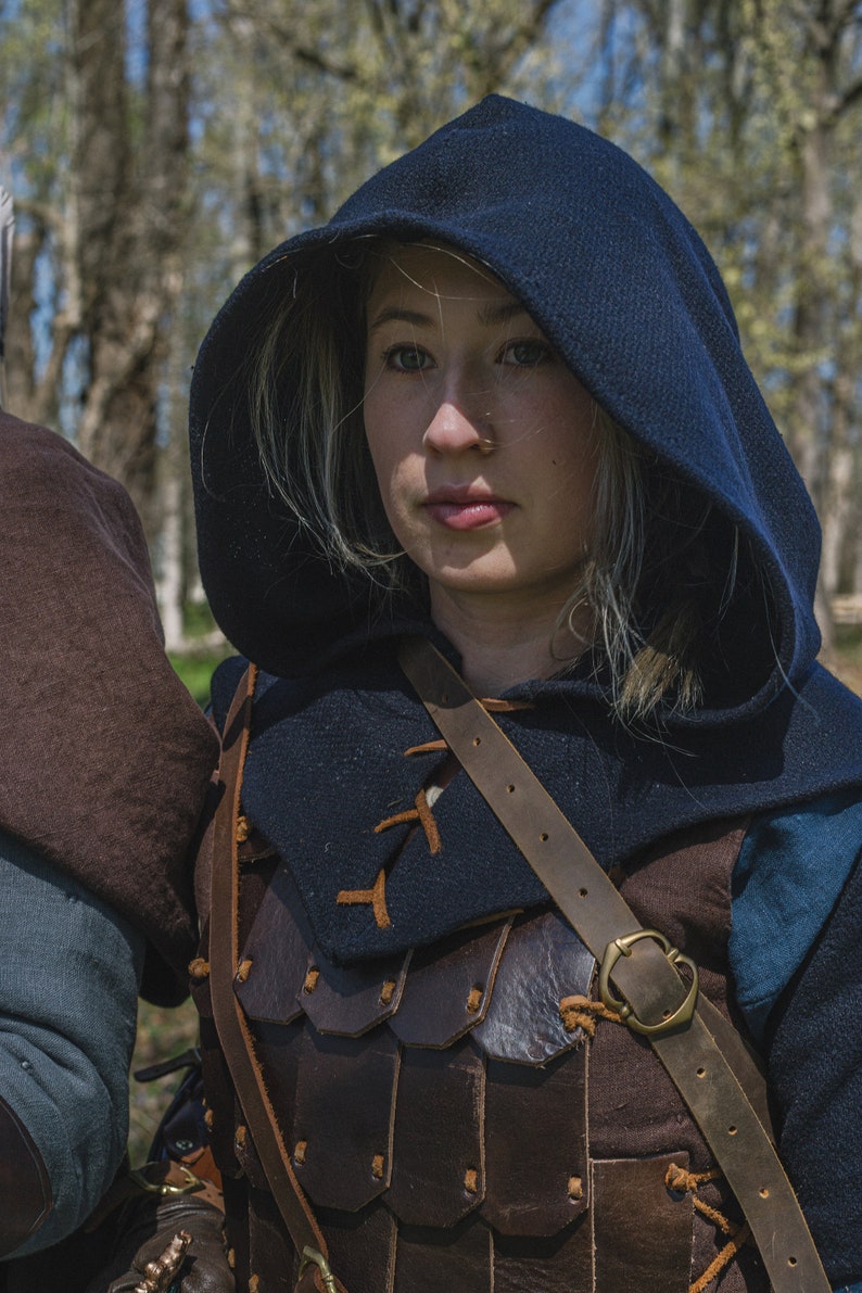 Hunter's Set Medieval Ranger Hood With Sleeves - Etsy