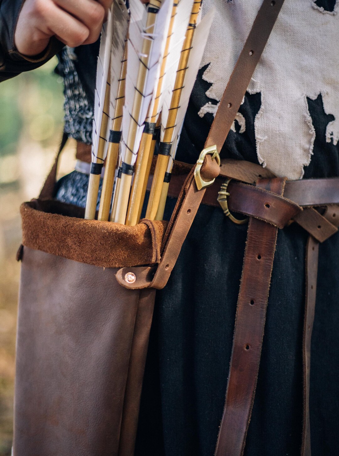 Waist Quiver - Medieval Style Leather Arrow Bag - Etsy