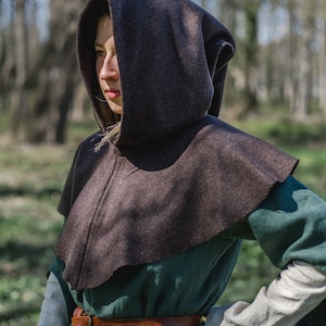 Medieval Peasant Hood Wool - Etsy